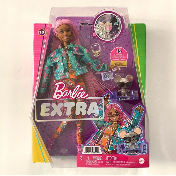 Barbie | Toys | Barbie Extra Doll In Floralprint Jacket And Jogger Set ...